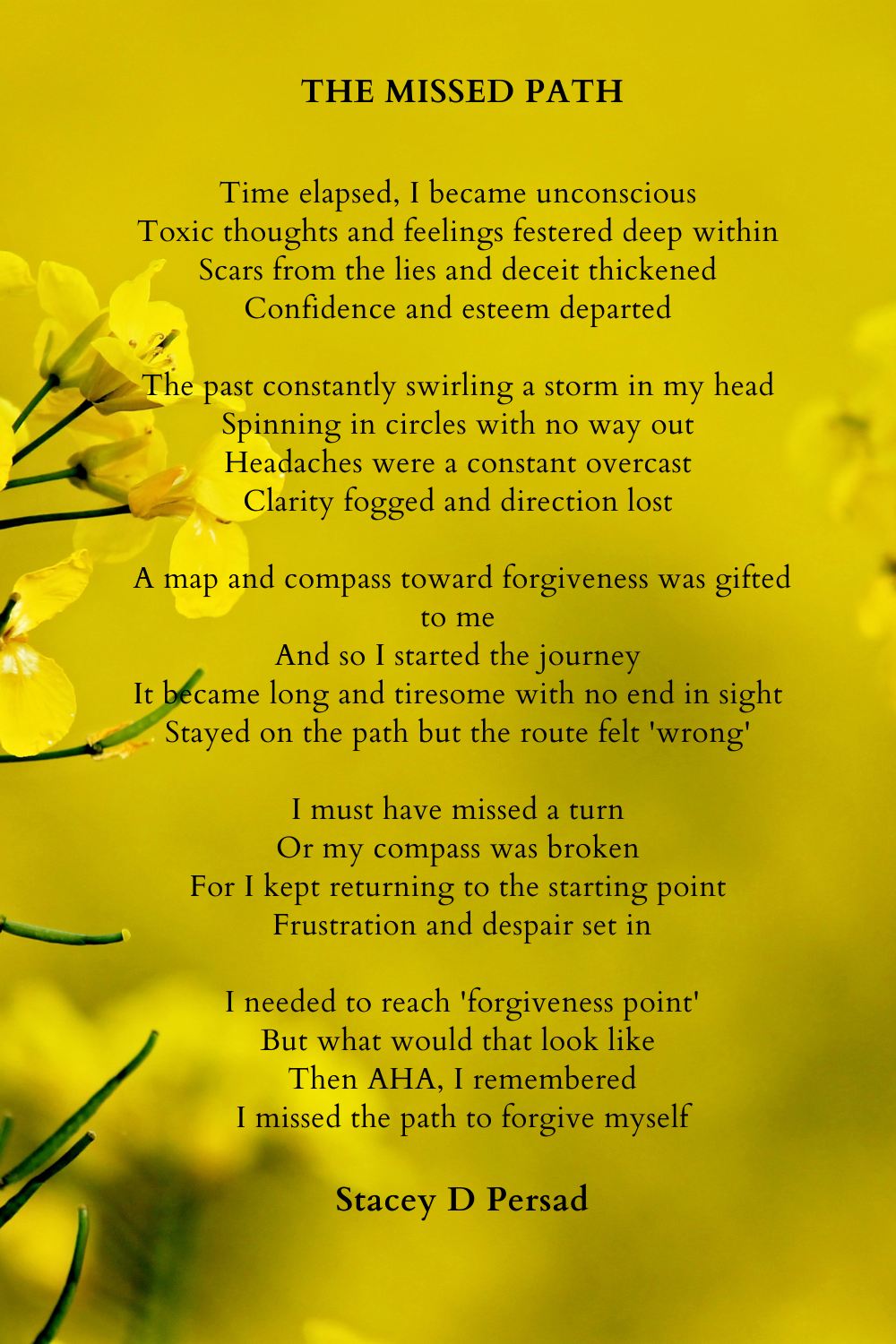 The Missed Path In The Forgiveness Journey! | Stacey D Persad